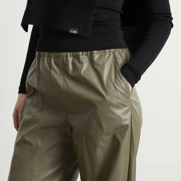 MAISON MARGIELA Baggy Faux Leather Trousers