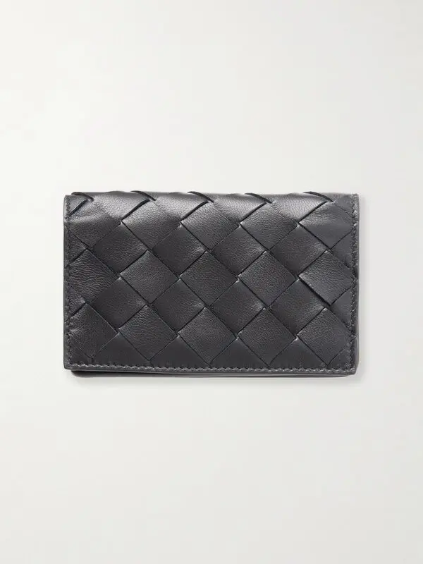 Bottega Veneta Intrecciato Leather Cardholder - Black