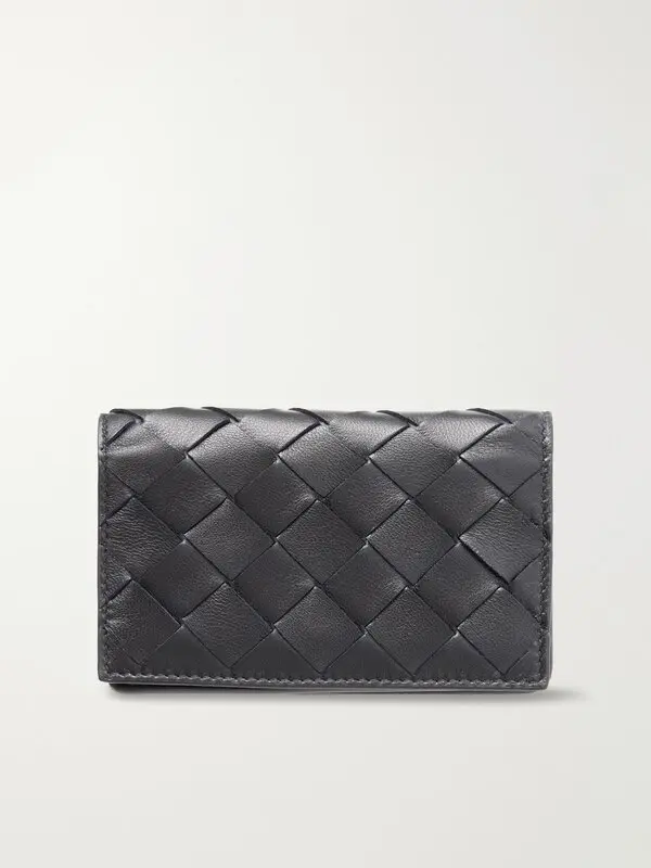 Bottega Veneta Intrecciato Leather Cardholder - Black