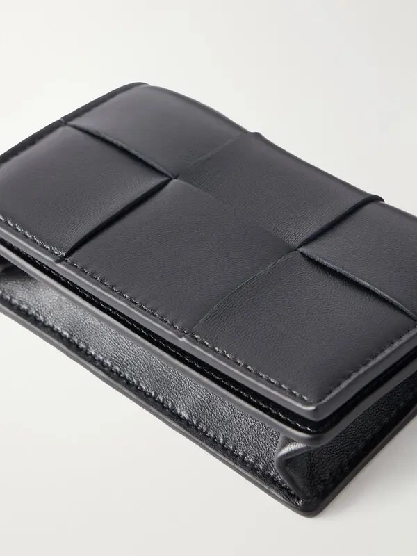Bottega Veneta Cassette Intrecciato Leather Cardholder