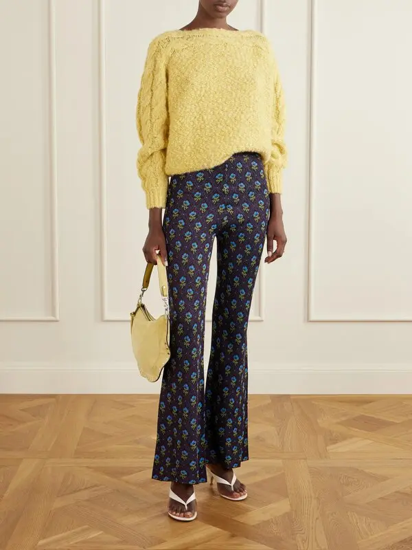 Etro Floral Knitted Flared Pants
