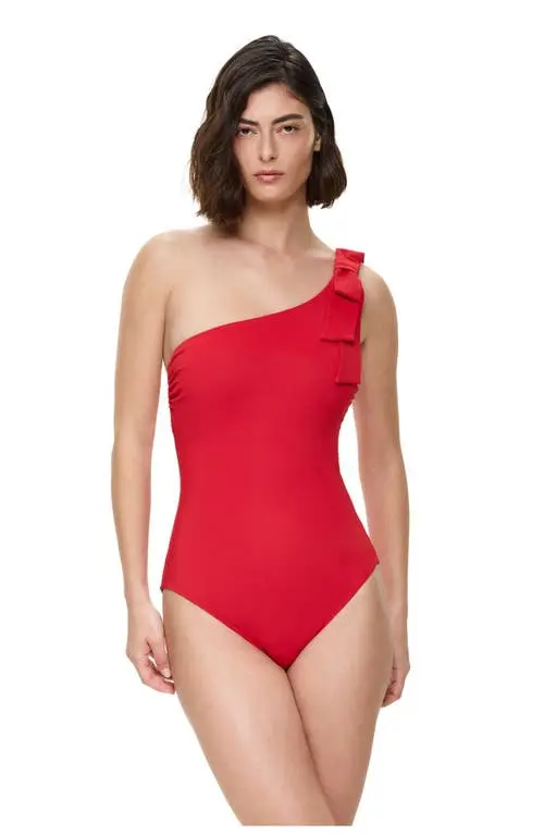 GOTTEX Modern Muse One Shoulder One Piece - Red