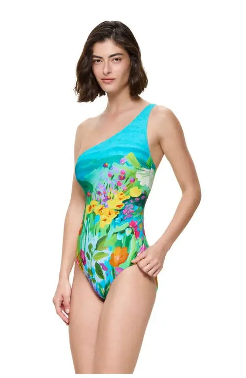 GOTTEX Monet's Garden One Shoulder One Piece