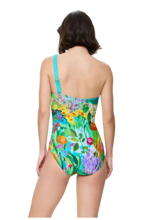 GOTTEX Monet's Garden One Shoulder One Piece