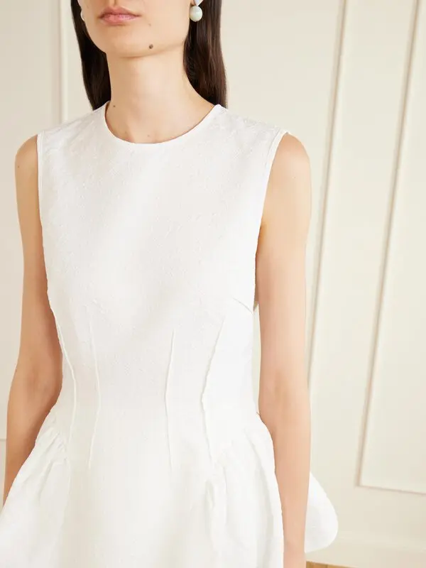 Cecilie Bahnsen Matelassé Cotton-blend Blouse - White