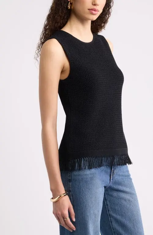 Nordstrom Fringe Hem Sleeveless Sweater