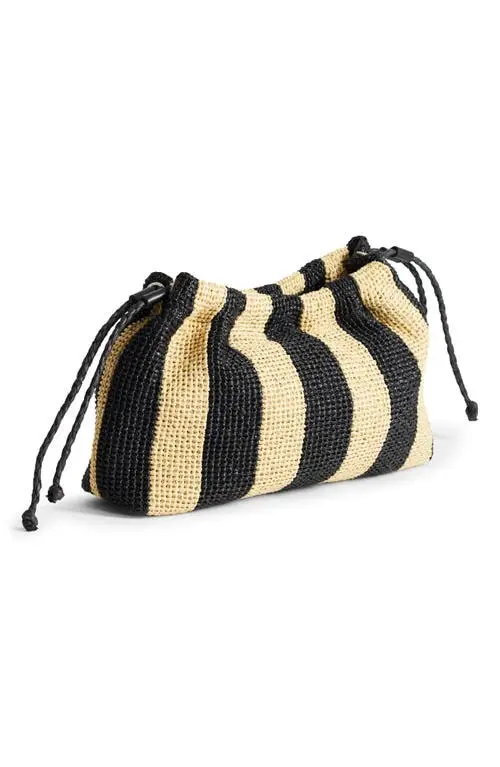 Topshop Jay Stripe Straw Clutch