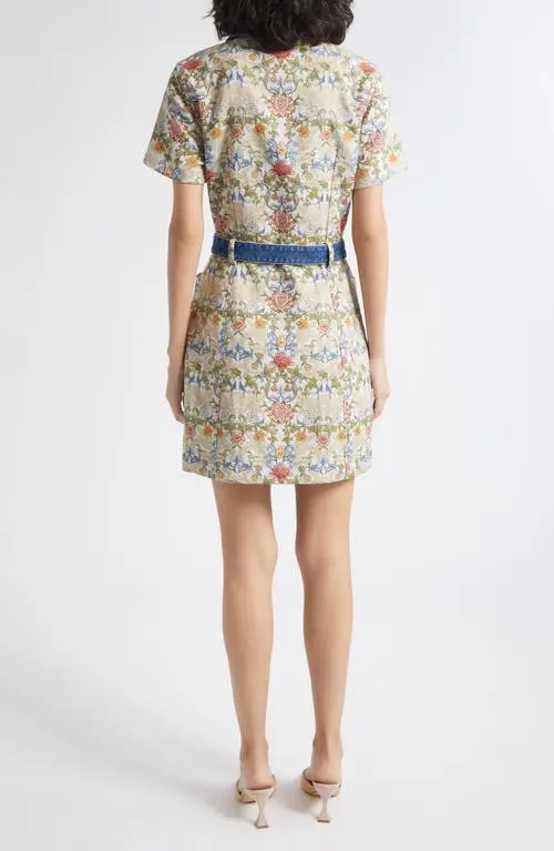 Cinq À Sept Bea Floral Zip Front Minidress