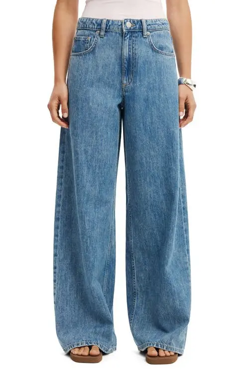 COTTON ON High Waist Wide Leg Jeans - Pisces Blue