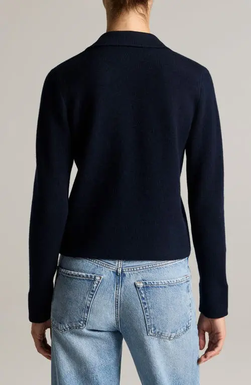 Vince Double Face Notch Collar Cardigan