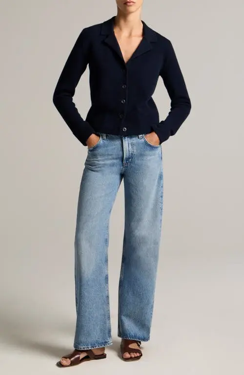 Vince Double Face Notch Collar Cardigan