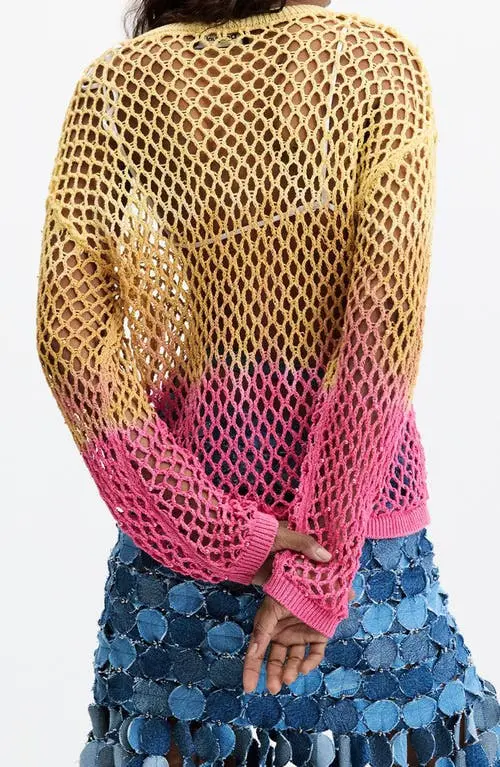 Desigual Open Stitch Ombre Pullover