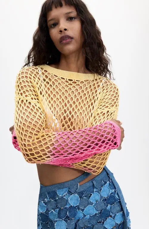 Desigual Open Stitch Ombre Pullover