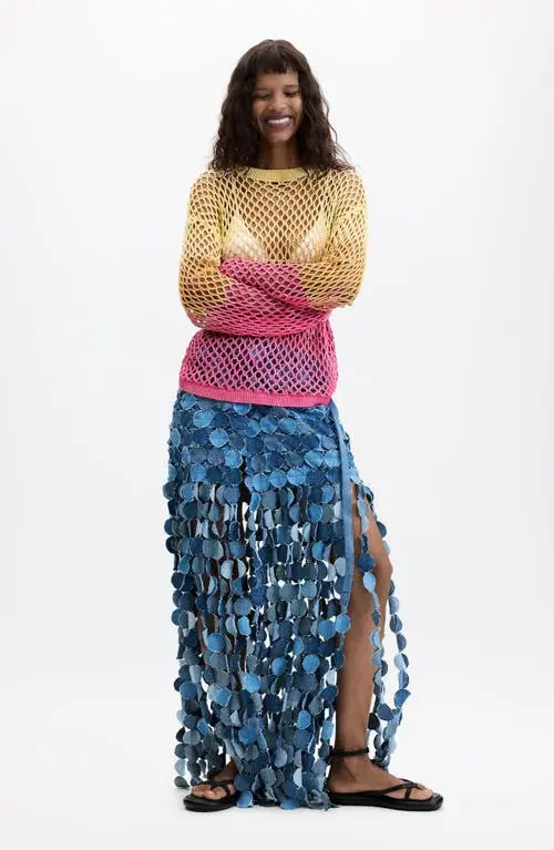 Desigual Open Stitch Ombre Pullover