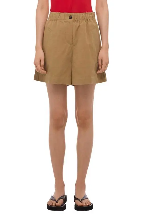 Helmut Lang Cotton & Linen Shorts - Trench