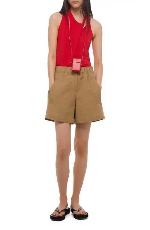 Helmut Lang Cotton & Linen Blend Shorts - Trench