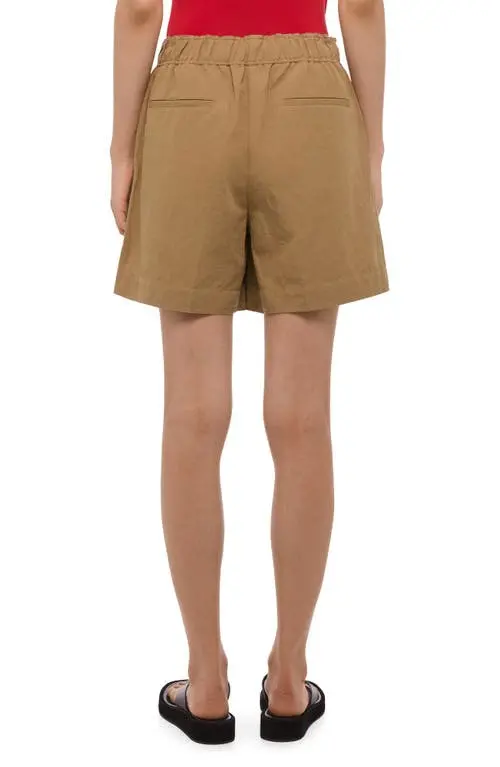Helmut Lang Cotton & Linen Blend Shorts - Trench