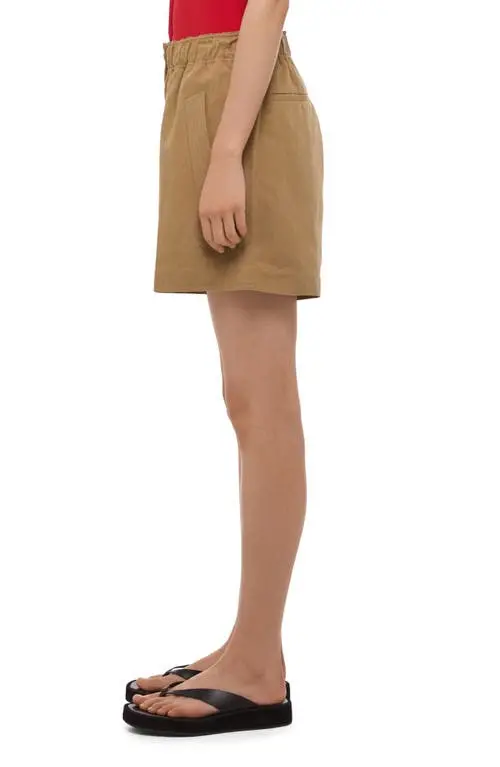 Helmut Lang Cotton & Linen Blend Shorts - Trench