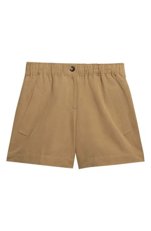 Helmut Lang Cotton & Linen Blend Shorts - Trench