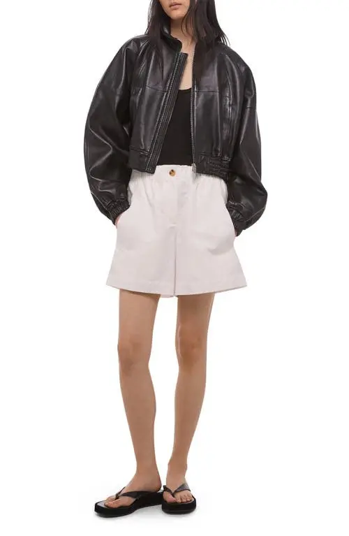 Helmut Lang Cotton & Linen Blend Shorts