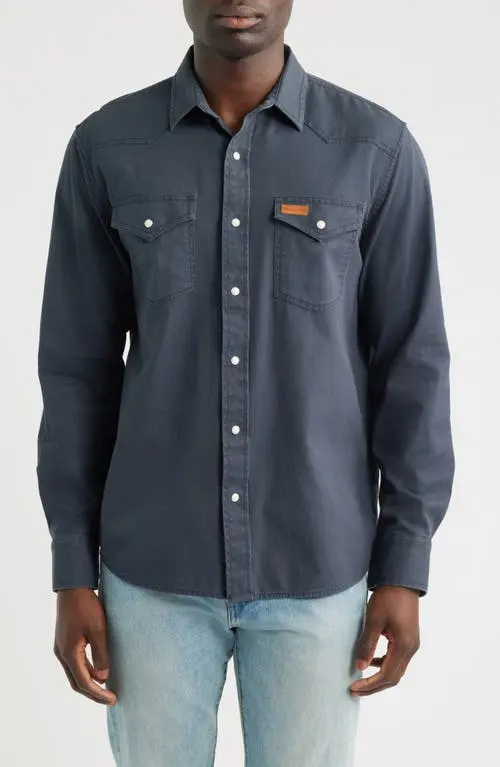 Pendleton Dillon Cotton Twill Snap-up Western Shirt - Washed Blue