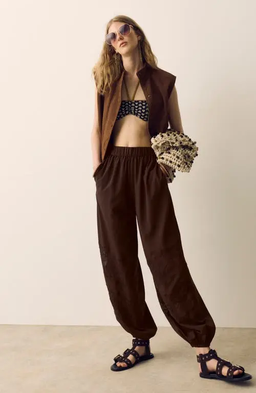 PER UNA BY M&S Lace Balloon Tie Waist Pants