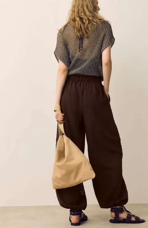 PER UNA BY M&S Lace Balloon Tie Waist Pants