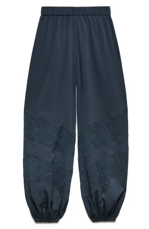 PER UNA BY M&S Lace Balloon Tie Waist Pants - Dark Slate