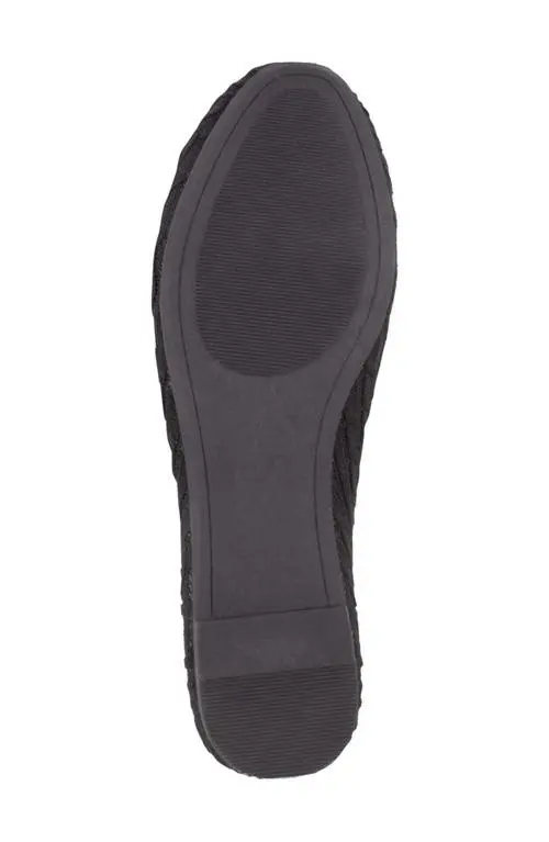 Tahari Cannes Cable Knit Ballet Flat - Black
