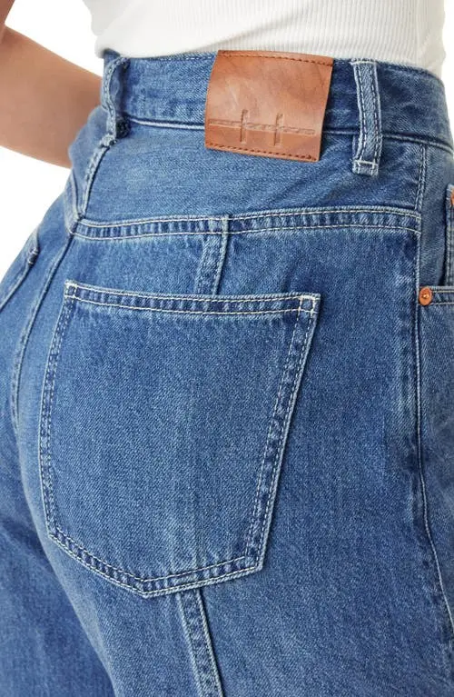 Habitual Relaxed High Waist Barrel Leg Jeans With Tie Hems