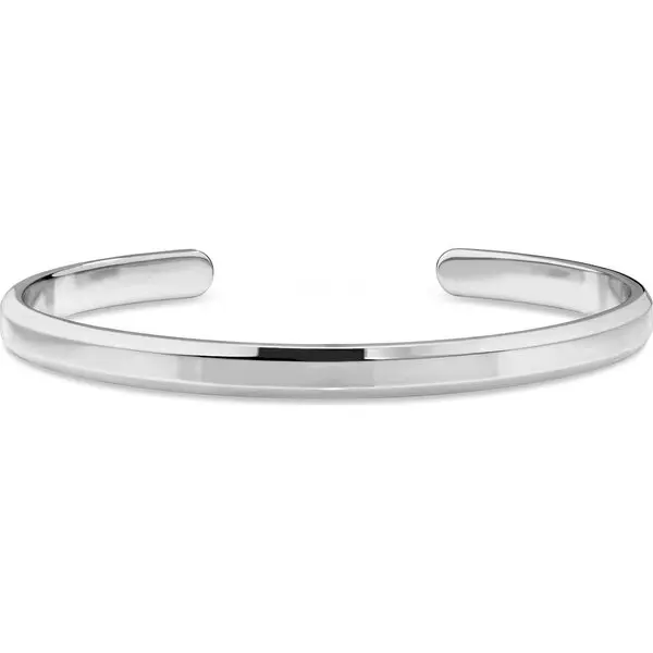 DEVATA 925 Sterling Rhodium-plated Cuff Bracelet - Silver