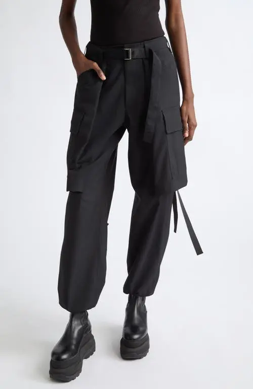 Sacai Straight Leg Cargo Overlay Suiting Pants