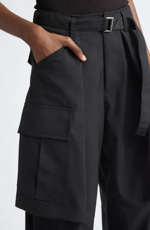 Sacai Straight Leg Cargo Overlay Suiting Pants