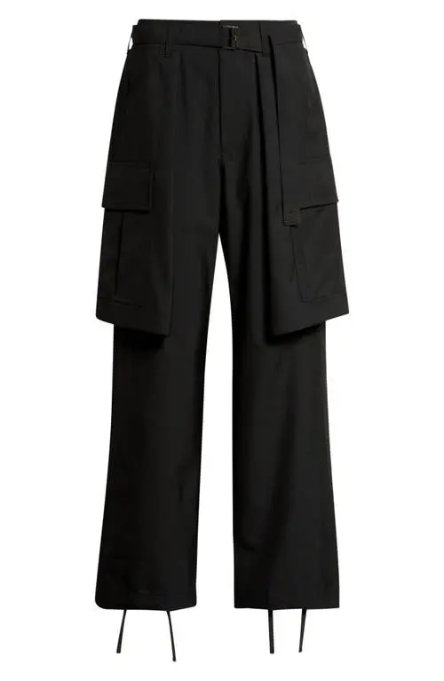 Sacai Straight Leg Cargo Overlay Suiting Pants