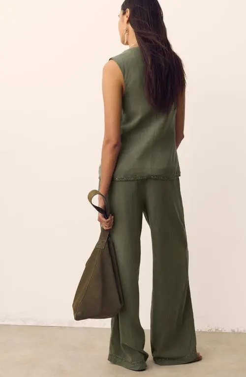 PER UNA BY M&S Wide Leg Embellished Pants