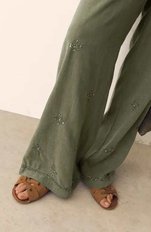 PER UNA BY M&S Wide Leg Embellished Pants