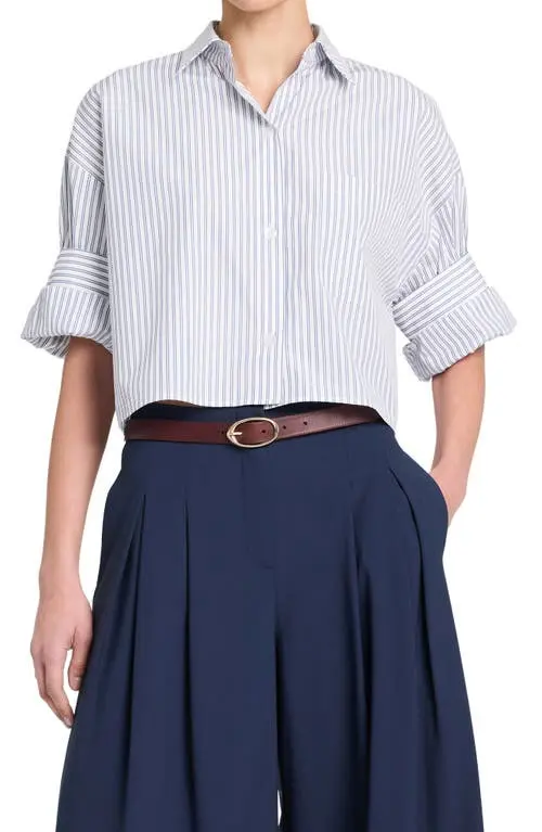 TWP Next Ex Stripe Crop Shirt