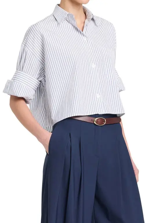 TWP Next Ex Stripe Crop Shirt
