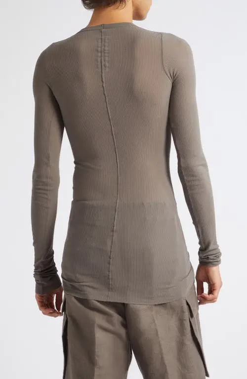 Rick Owens Rib Long Sleeve T-shirt - Dust