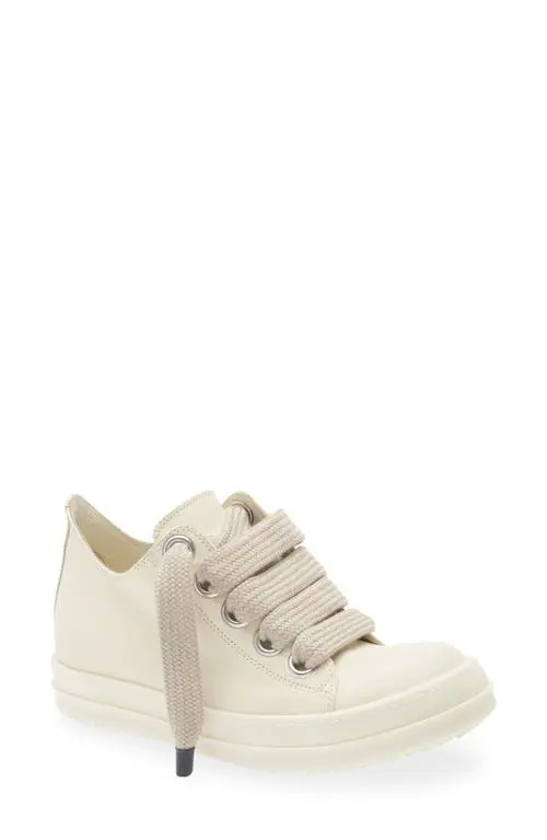 Rick Owens Jumbolace Low Top Sneakers - Milk/milk/milk