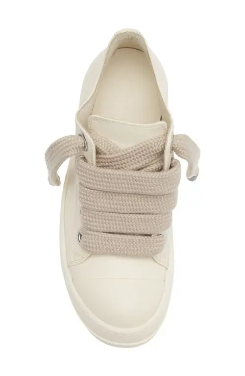 Rick Owens Jumbolace Low Top Sneakers - Milk/milk/milk