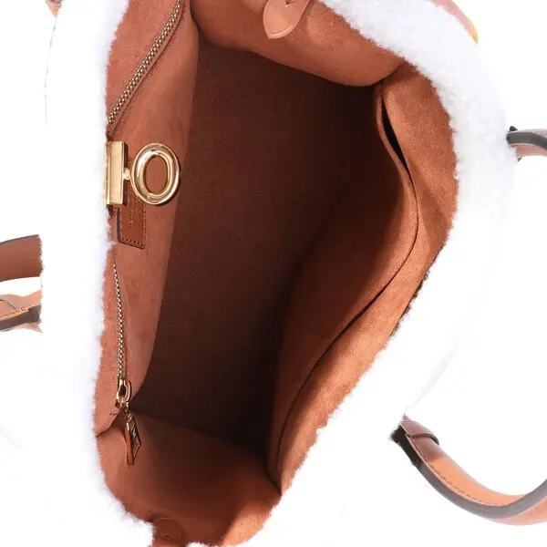 LOUIS VUITTON Caramel Calfskin And Shearling On My Side Pm Bag