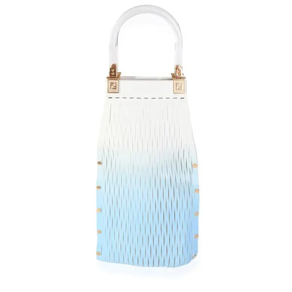 Fendi Gradient Laser Cut Patent & Suede Sunny Top Handle Bag