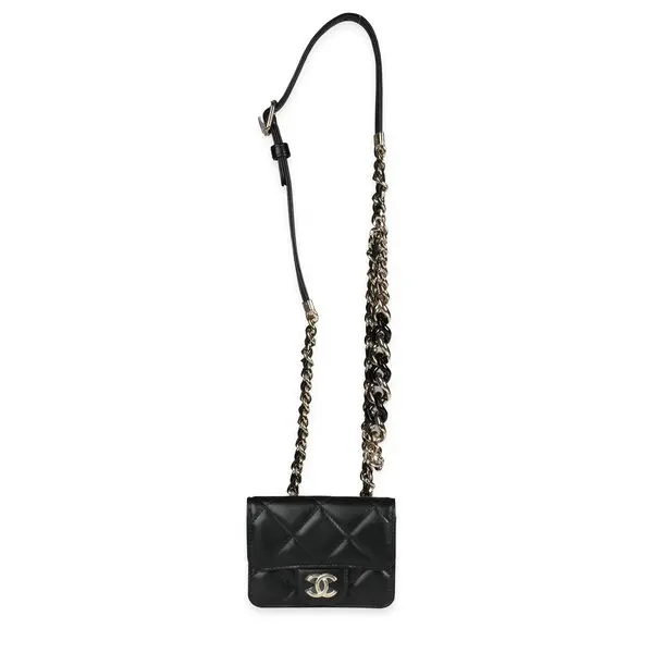 Chanel Quilted Lambskin Belt Bag - Black