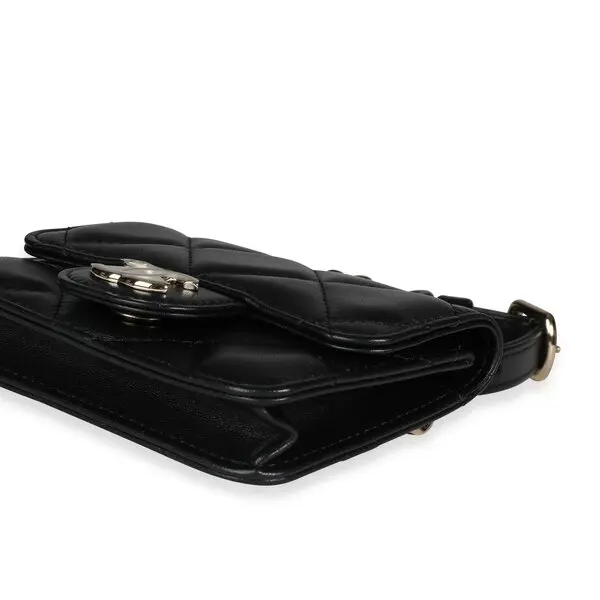 Chanel Quilted Lambskin Belt Bag - Black
