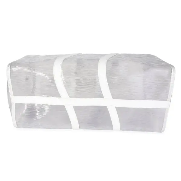 LOUIS VUITTON Keepall Bandoulière 50 Clear Epi Pvc Duffle Bag - White