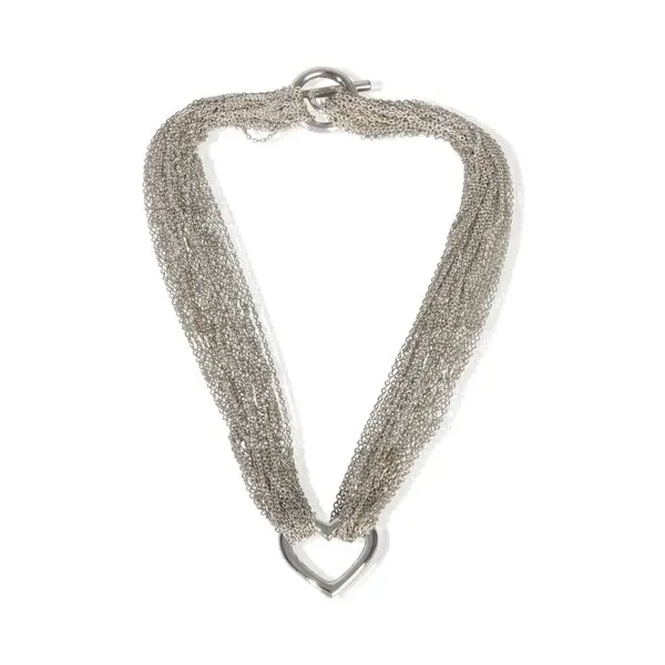 Tiffany & Co. Sterling Silver Multi-strand Heart Necklace