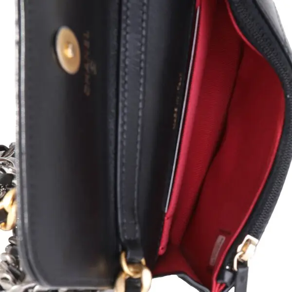 Chanel Quilted Lambskin 19 Coin Purse With Chain