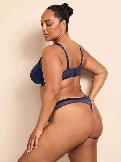 Victoria's Secret Adore Me Elen Thong Panty - Blue