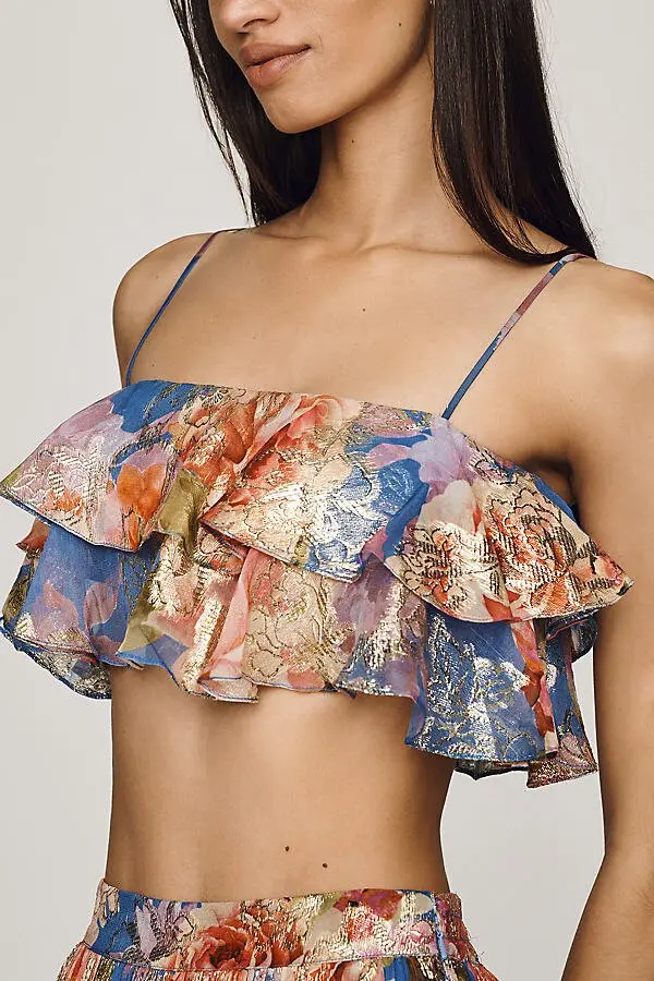 Hemant & Nandita Ruffle Bandeau Top